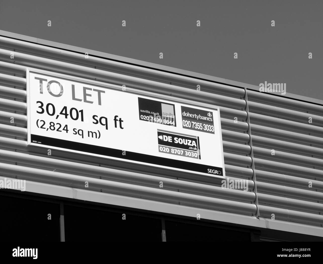 Estate agents industrial warehouse and office units to let sign Stock ...