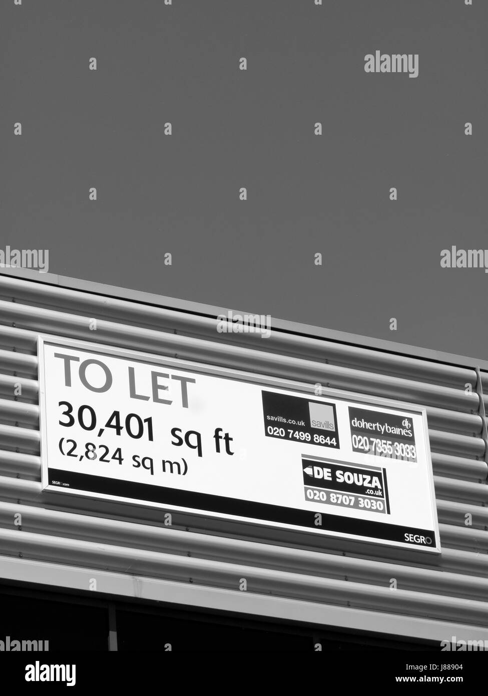 Estate agents industrial warehouse and office units to let sign Stock ...