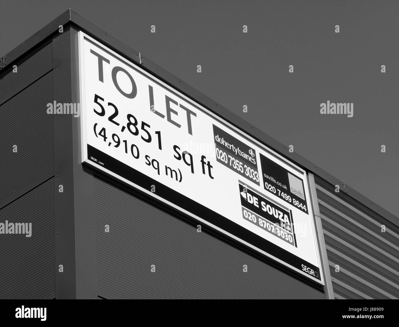 Estate agents industrial warehouse and office units to let sign Stock ...