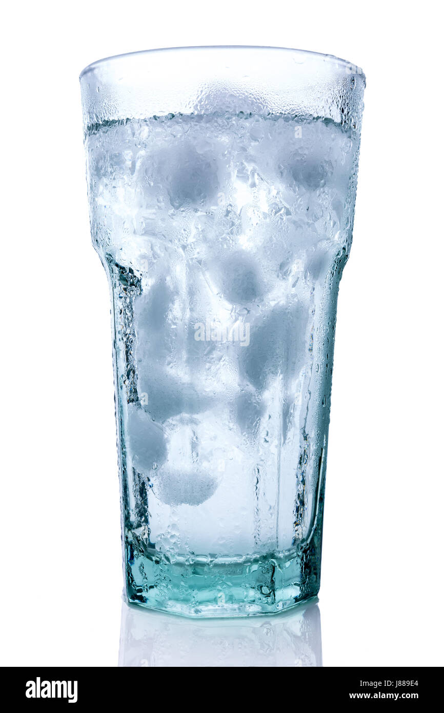 Glass of ice water Stock Photo - Alamy