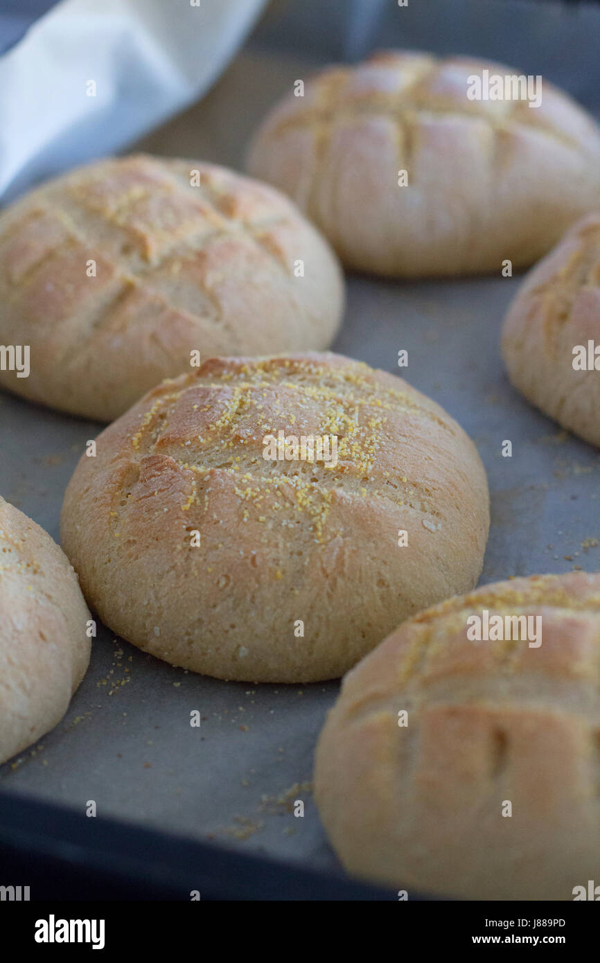 small baked bread rolls Stock Photo - Alamy