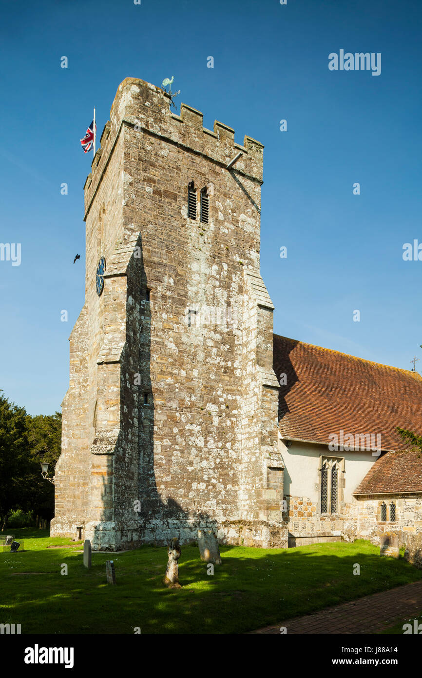 St John the Baptist church in Ripe village, East Sussex, England Stock ...