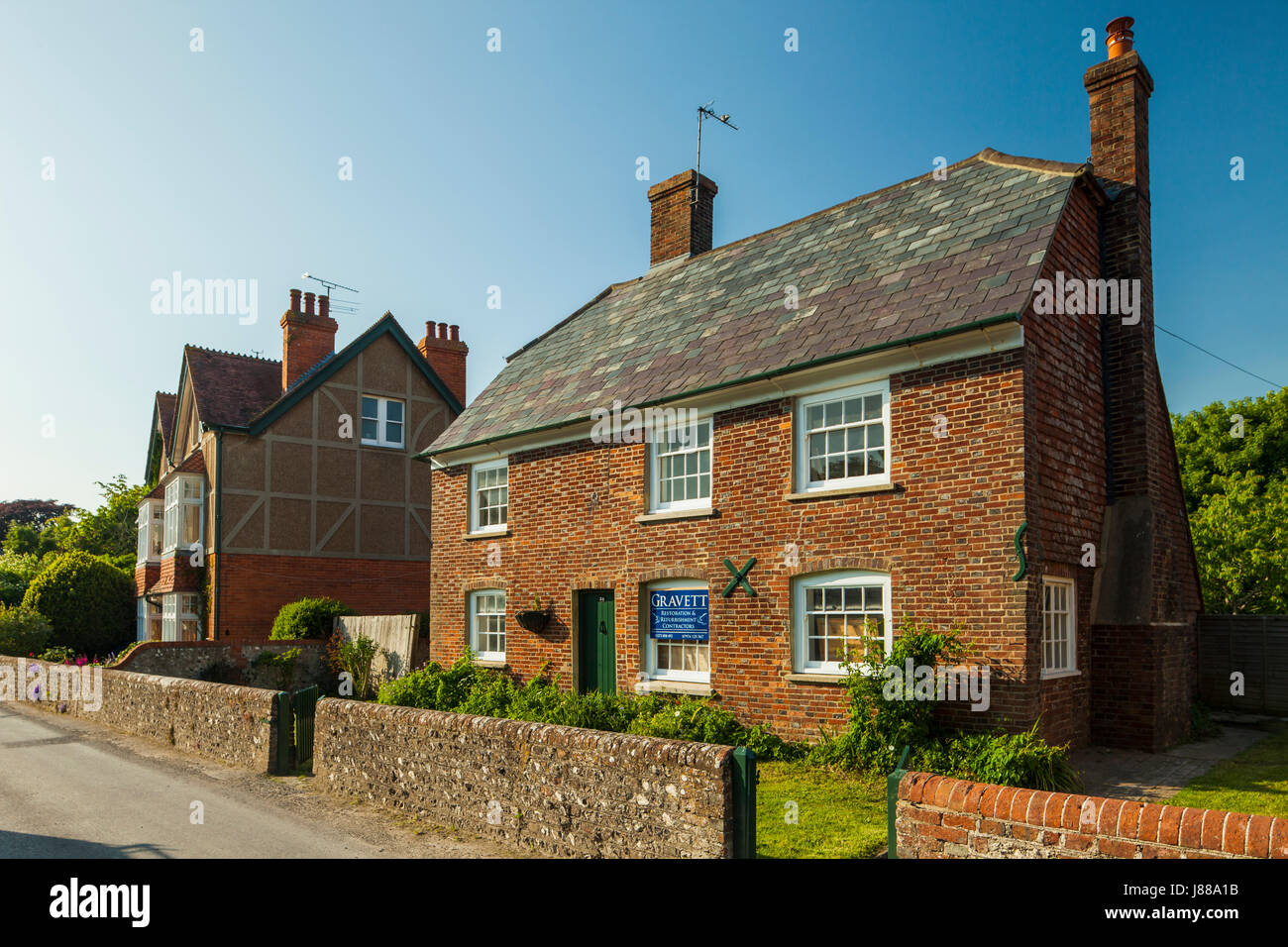 Firle village cottages hi-res stock photography and images - Alamy