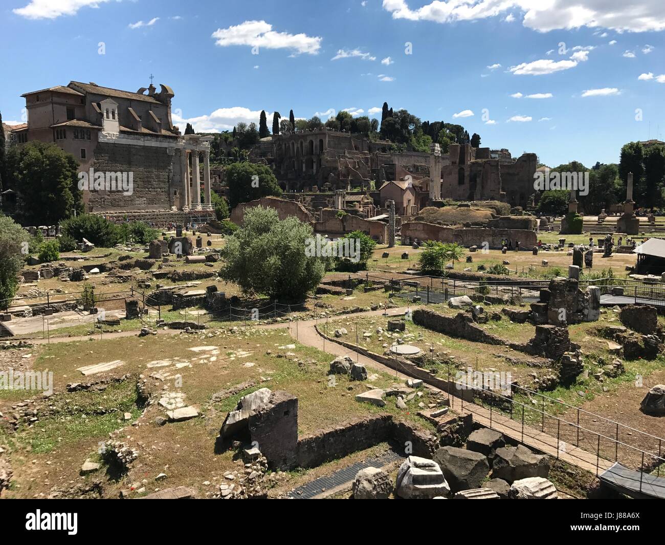 Ruins of Roman Fori Imperiali - Imperial Forum in Rome Stock Photo - Alamy