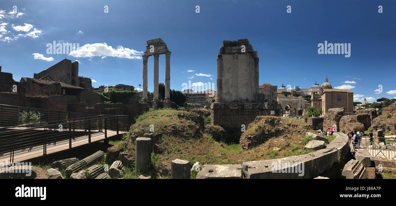 Roman Forum ruins imperial forum Rome Italy ancient rests of Fori ...