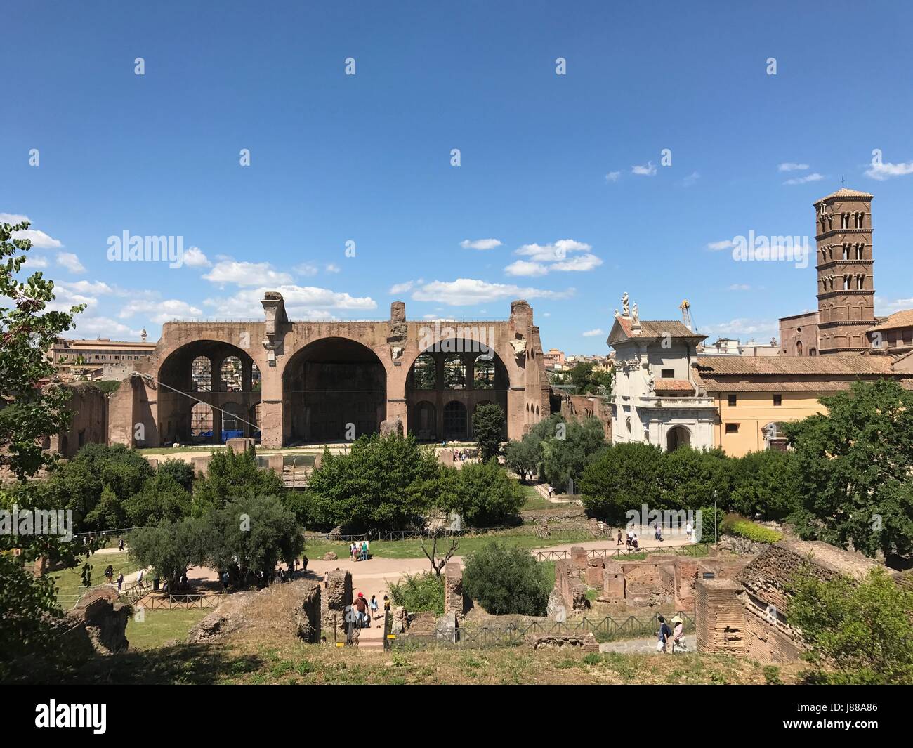 Roman Forum ruins imperial forum Rome Italy ancient rests of Fori ...
