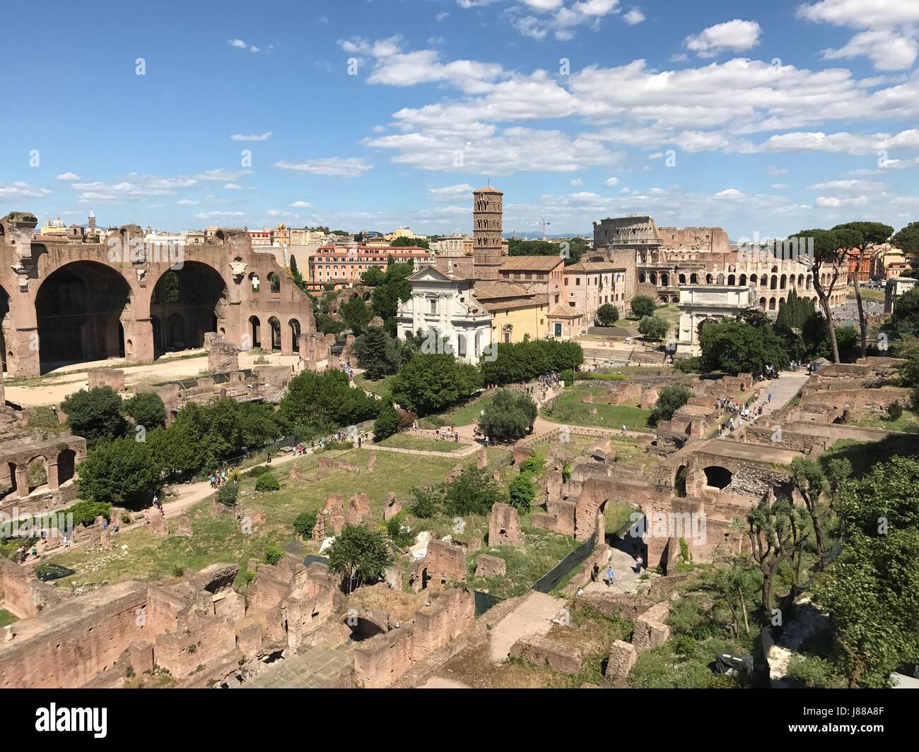 Ruins of Roman Fori Imperiali - Imperial Forum in Rome Stock Photo - Alamy