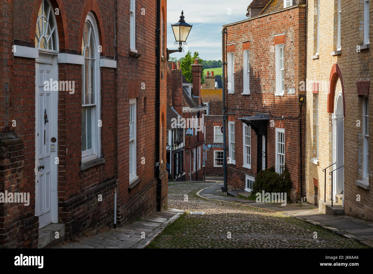 Spring afternoon on West Street in Rye, East Sussex, England Stock ...