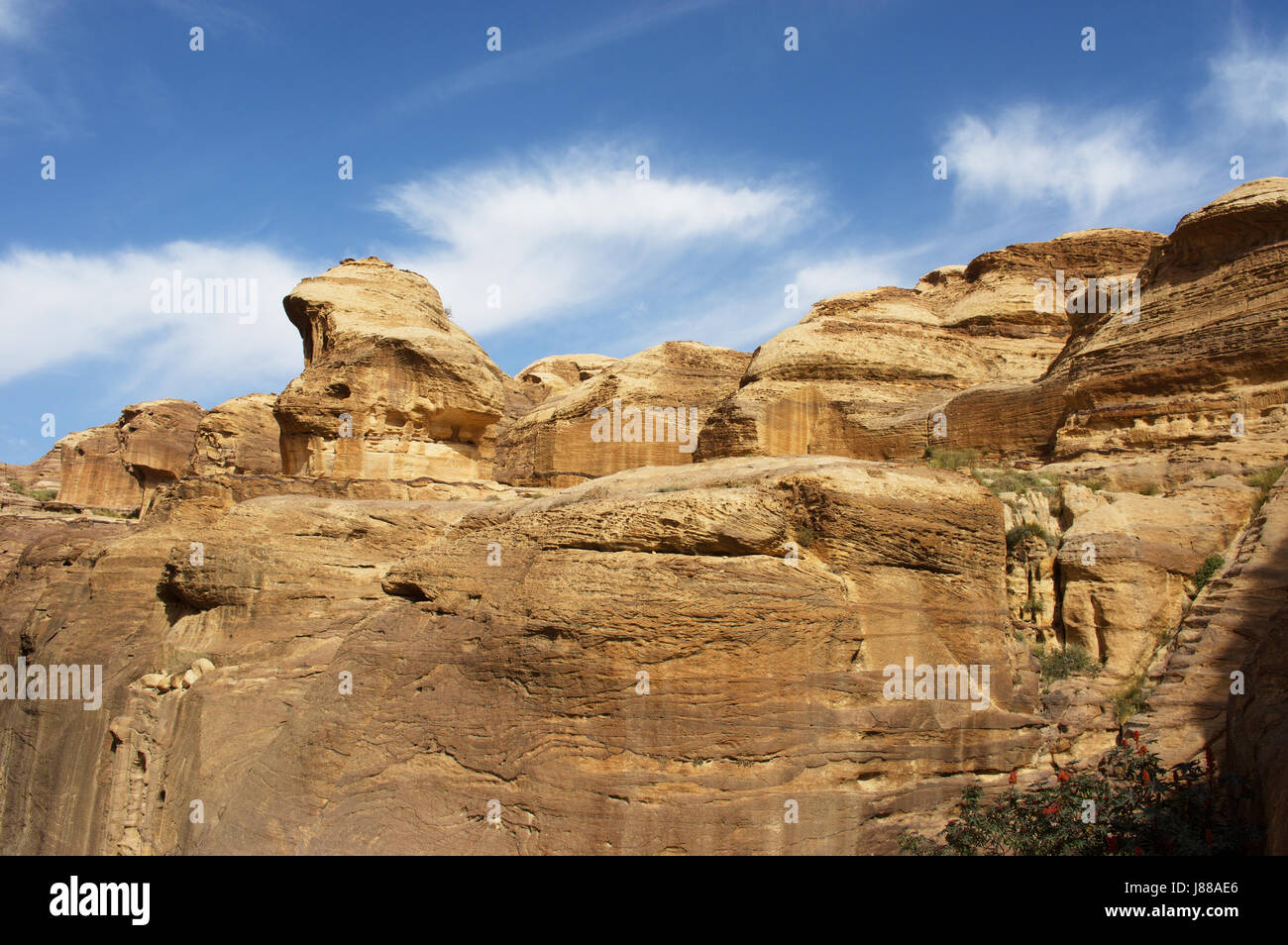 Desert rocks in Petra, Jordan Stock Photo - Alamy