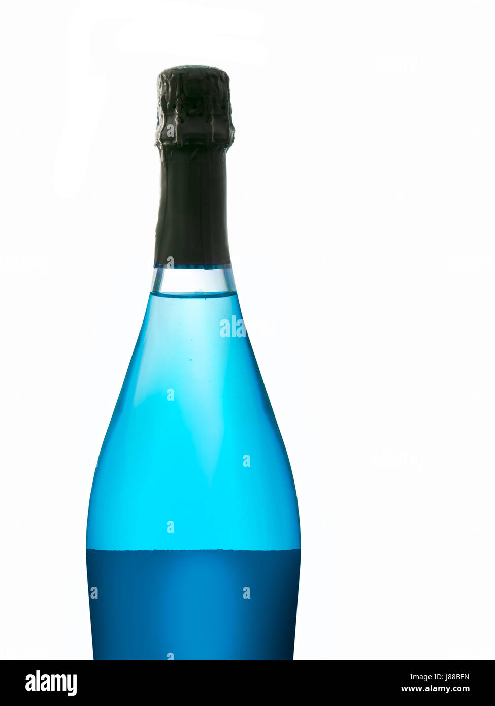 Blue bubbly. Celebratory drink Stock Photo - Alamy