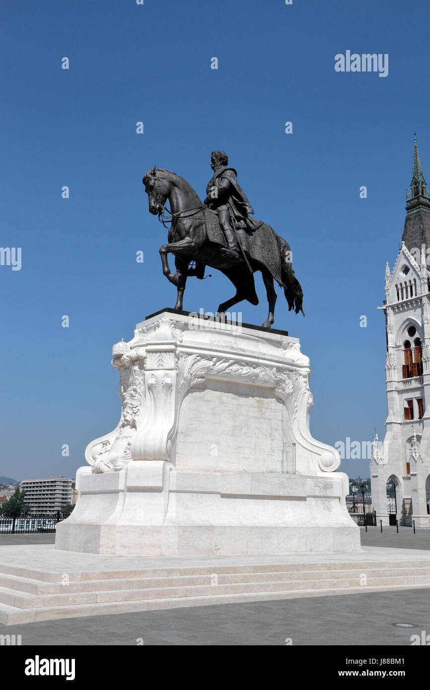 The statue of count gyula andrassy budapest hi-res stock photography ...