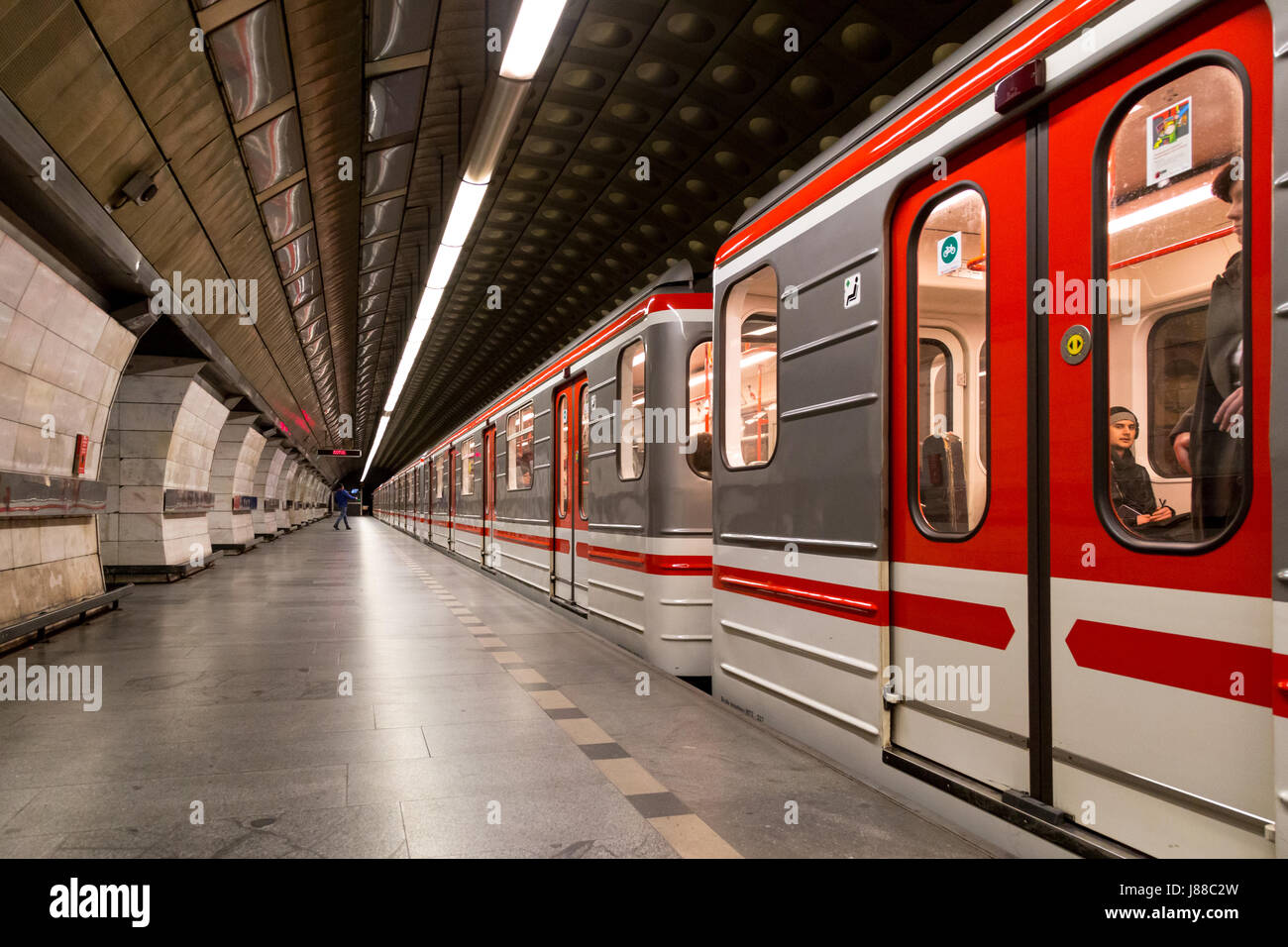 Metro Station in Prague Stock Photo - Alamy