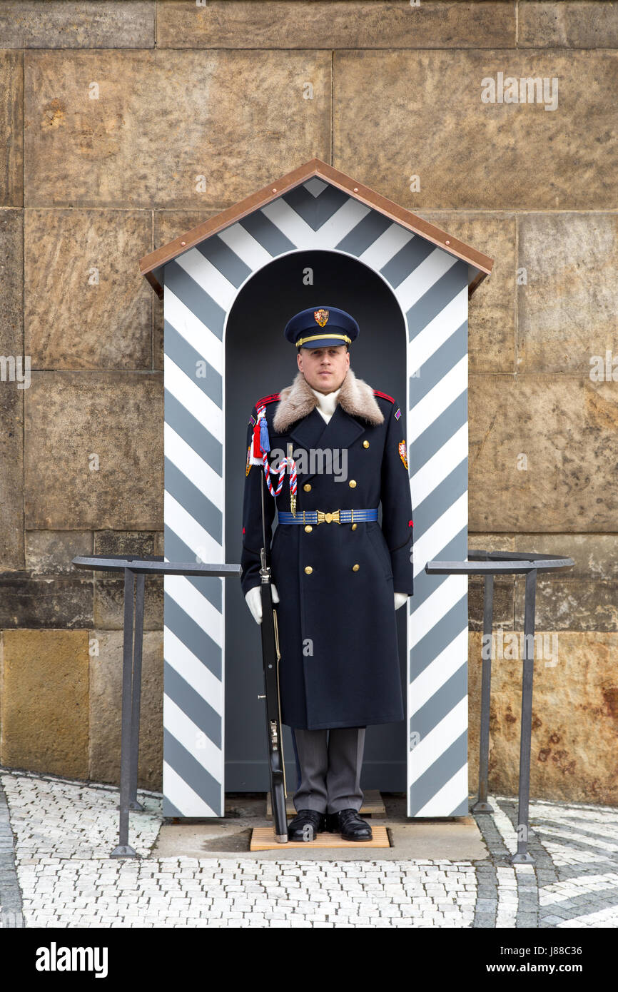 Royal Guard at Prague Castle Stock Photo - Alamy
