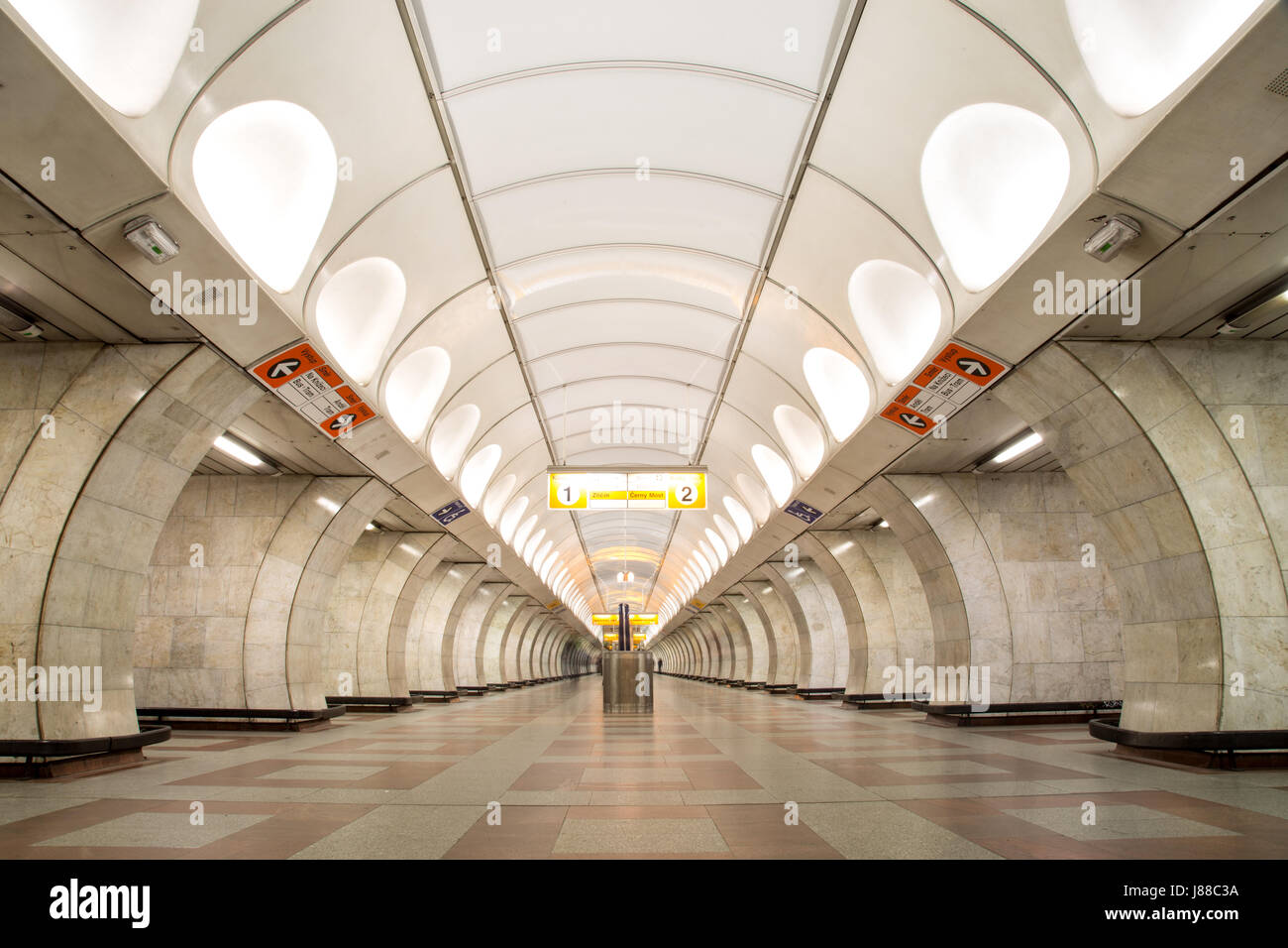 Metro Station in Prague Stock Photo - Alamy