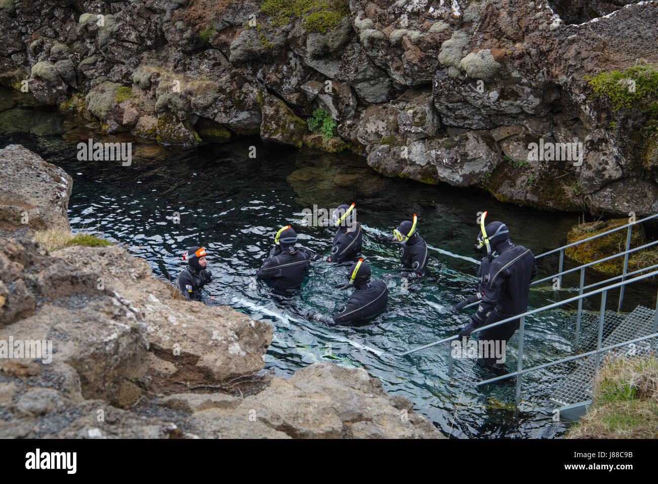 þingvellir national park snorkelling hi-res stock photography and ...