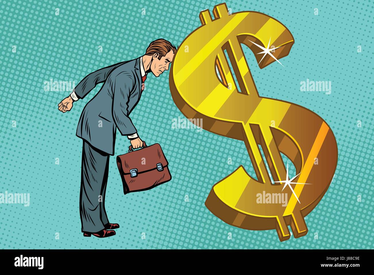 Man money forehead Stock Vector Images - Alamy