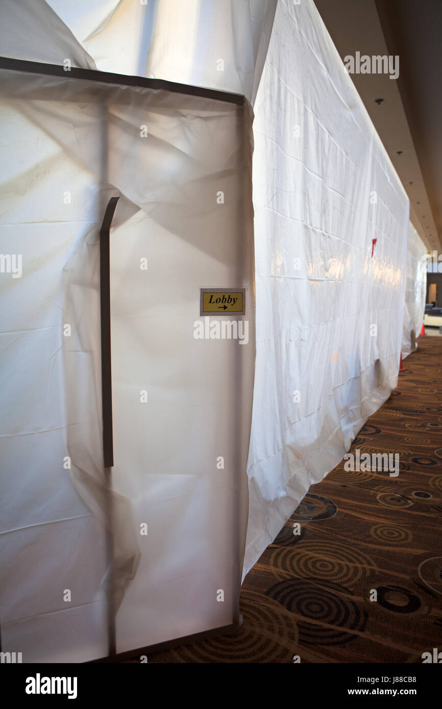 Hotel lobby under construction near Los Angeles International Airport ...