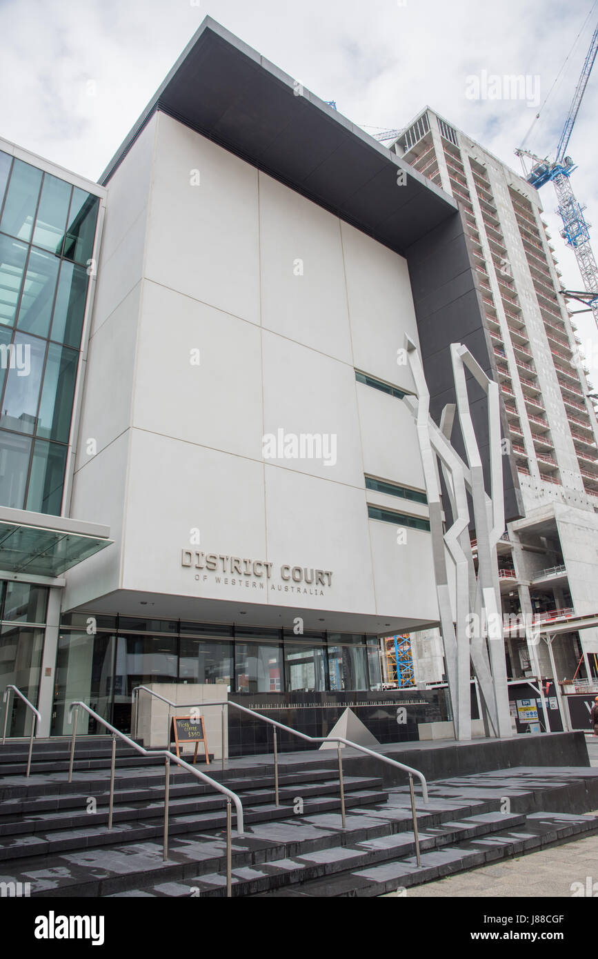 Perth,WA,Australia-November 16,2016: District Court of WA building with ...