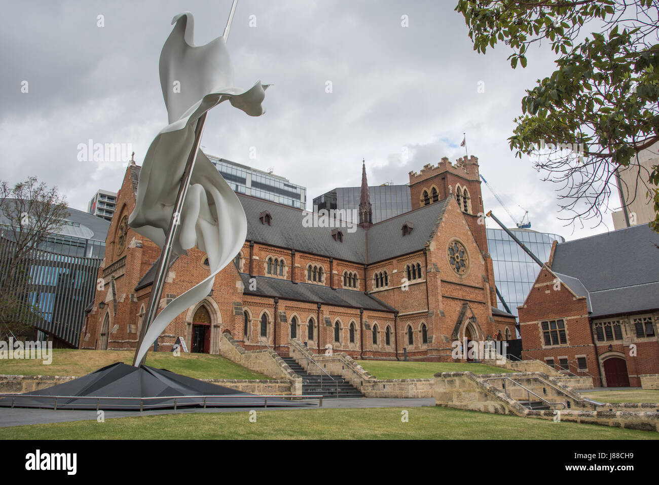 Perth,WA,Australia-November 16,2016: St. George's Cathedral and Ascalon ...