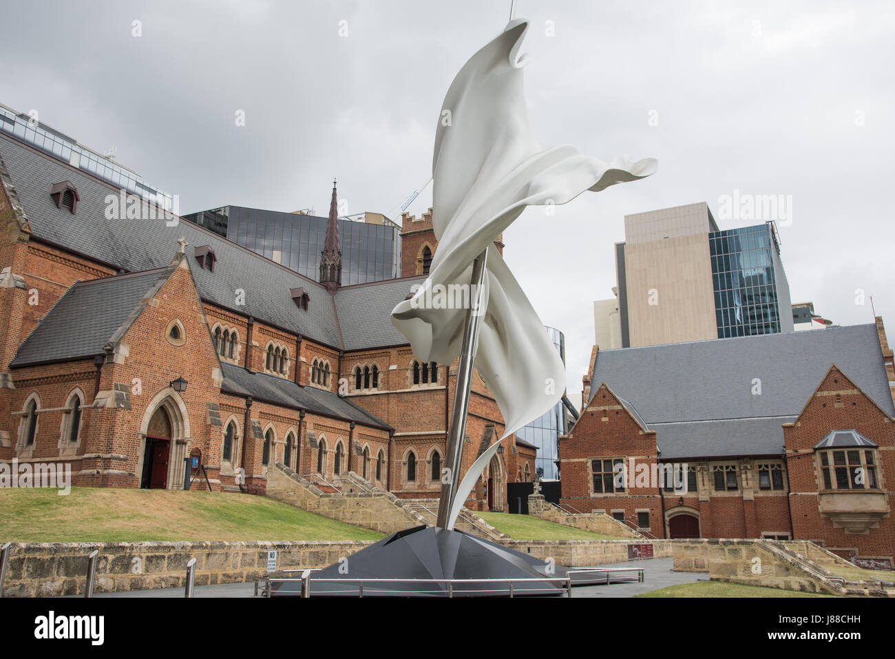 Perth,WA,Australia-November 16,2016: St. George's Cathedral and Ascalon ...