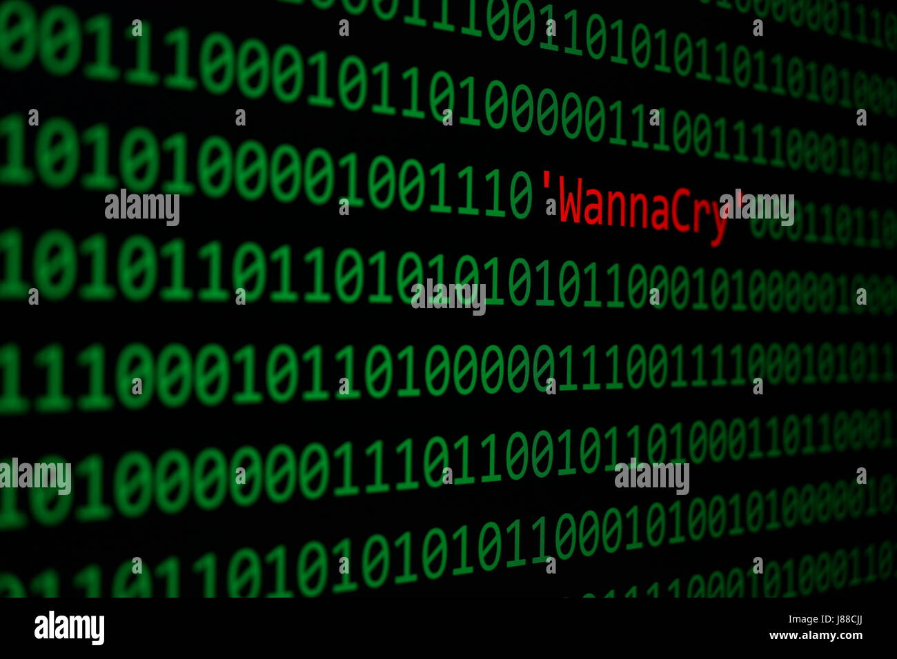 The WannaCry and Binary code, The WannaCrypt and RansomWare, Concept ...