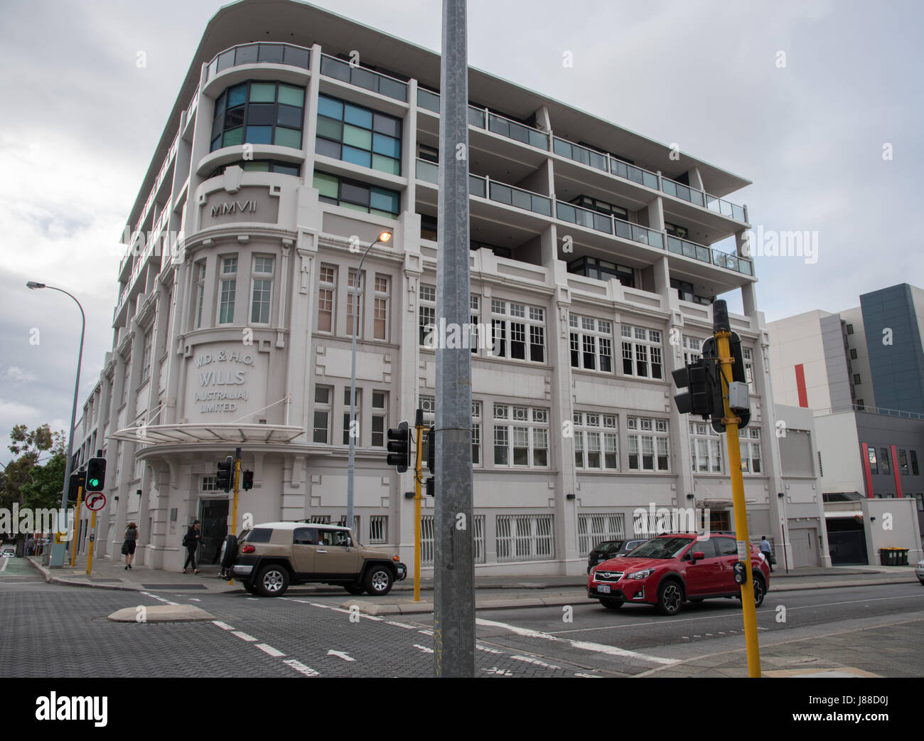 Perth,WA,Australia-November 16,2016: City life with people, vehicles ...