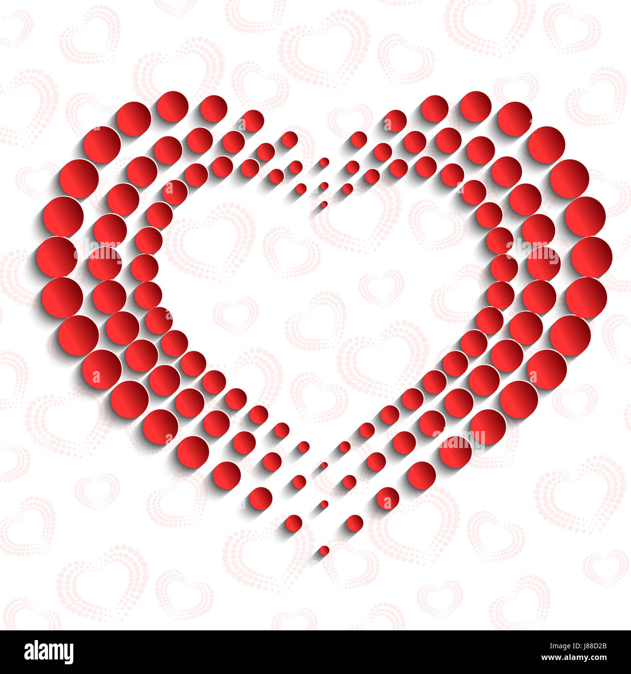 Dotted shape kiss heart hi-res stock photography and images - Alamy