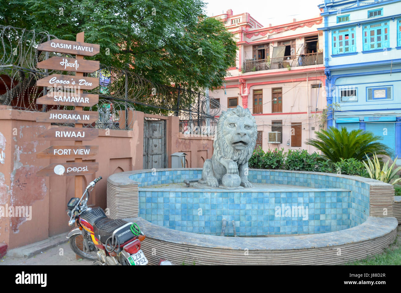 The Famous Food Street near Badshahi Mosque, Lahore, Pakistan Stock ...