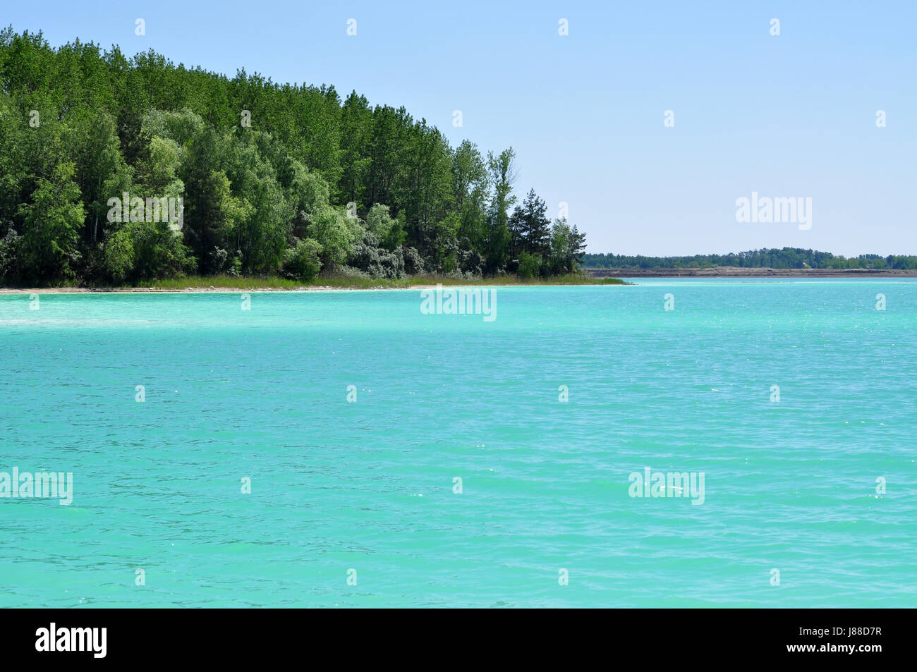 Turquoise color lake in Poland near Turek town - turquoise lake ...