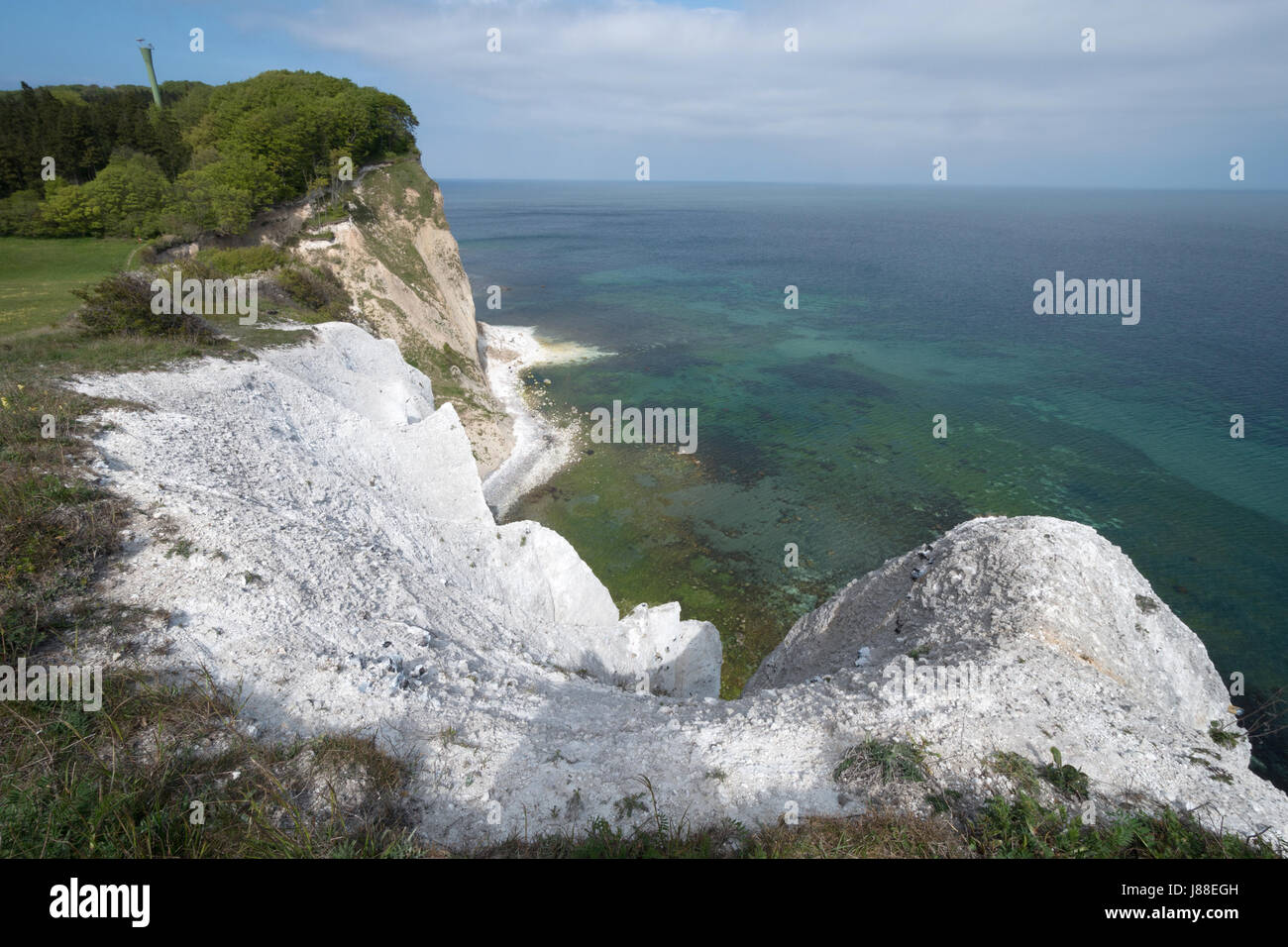 Møns Klint chalk cliffs, Møn Island, Denmark, Europe Stock Photo - Alamy
