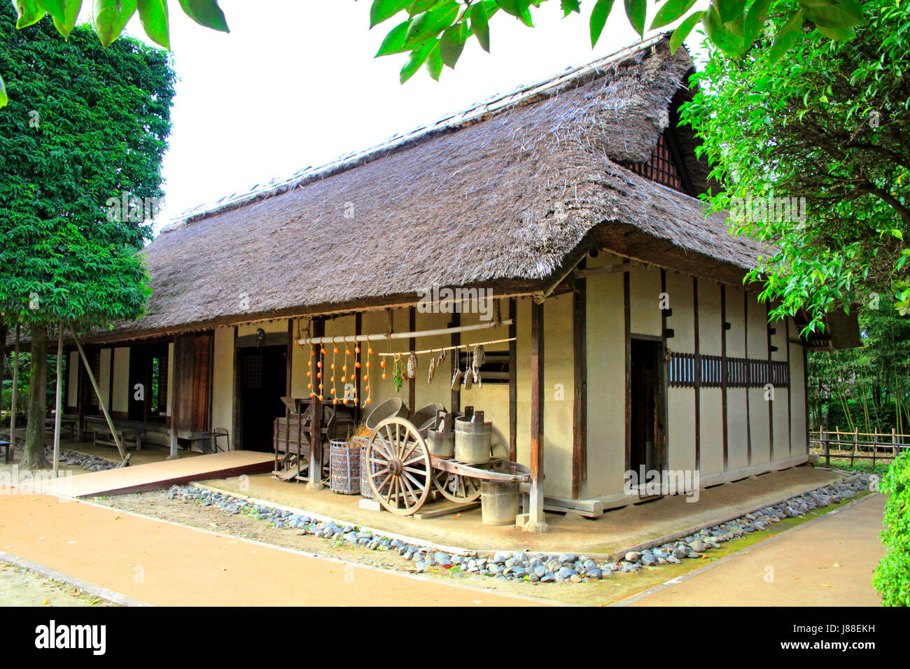 Old Traditional Farm House at Kodaira Furusato Mura Farm Village Tokyo ...