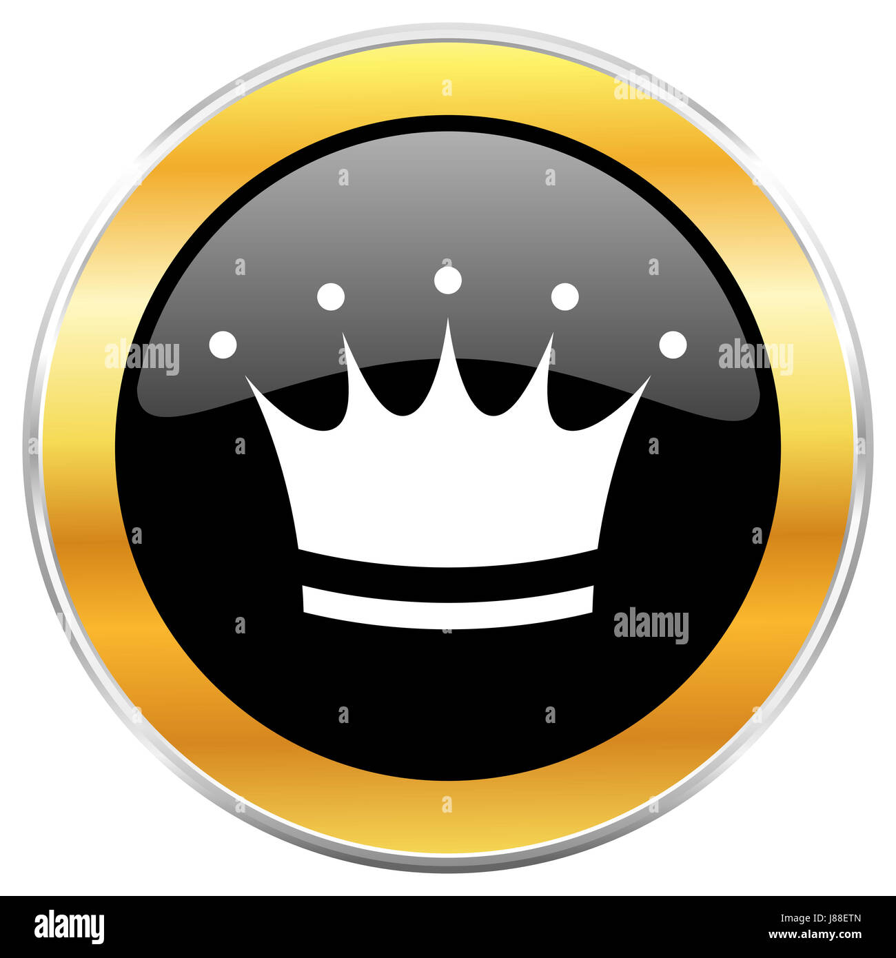 King crown icon border hi-res stock photography and images - Alamy