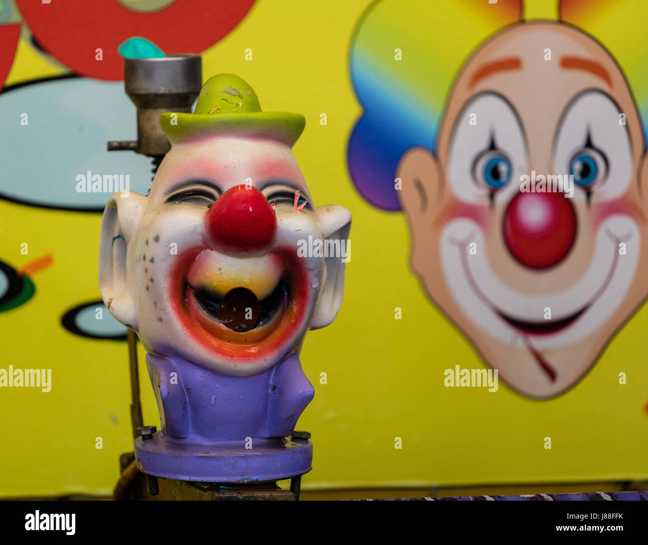 Clown game on the midway at the county fair Stock Photo - Alamy