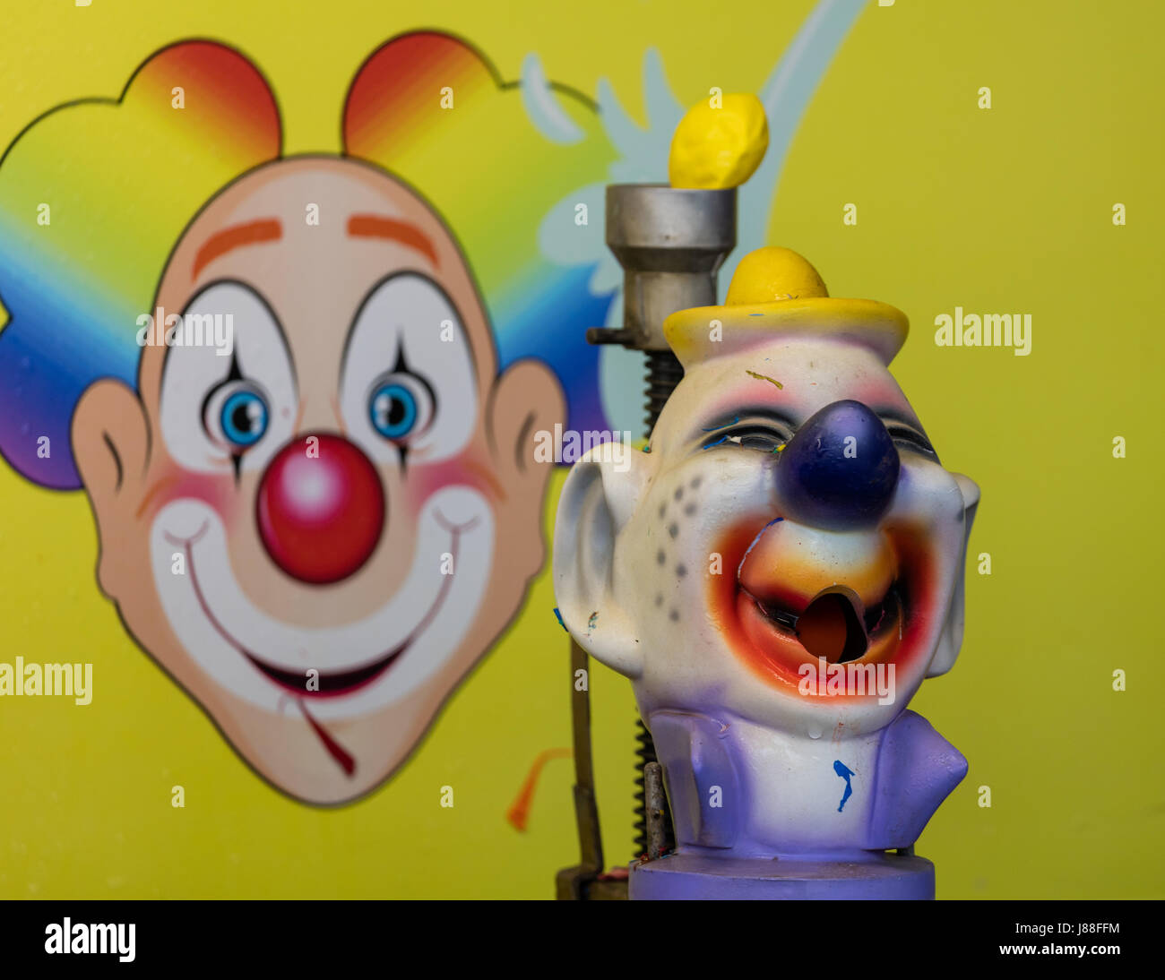 Clown game on the midway at the county fair Stock Photo - Alamy