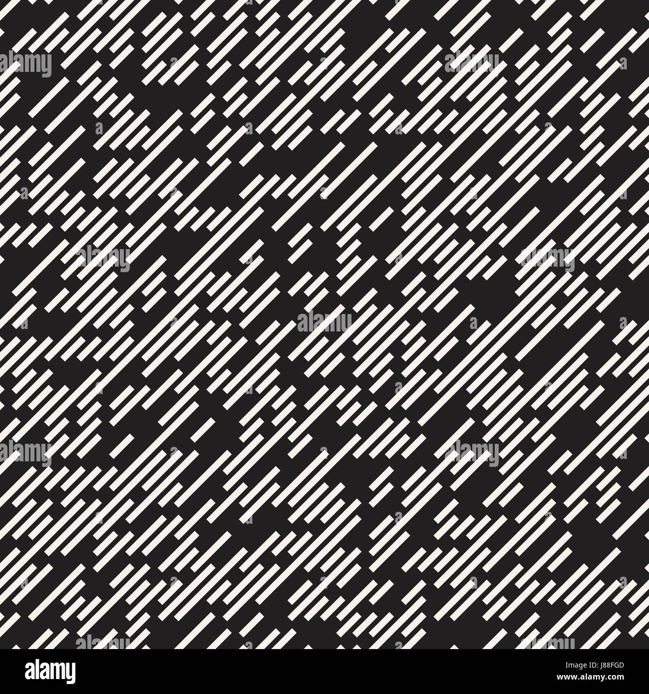 Vector Seamless Black And White Irregular Lines Grid Pattern. Trendy ...