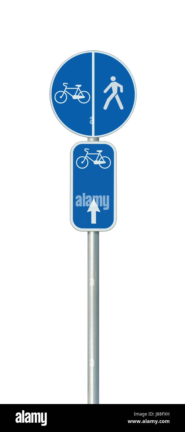 Bicycle route number, cycling and pedestrian lane road sign, large ...
