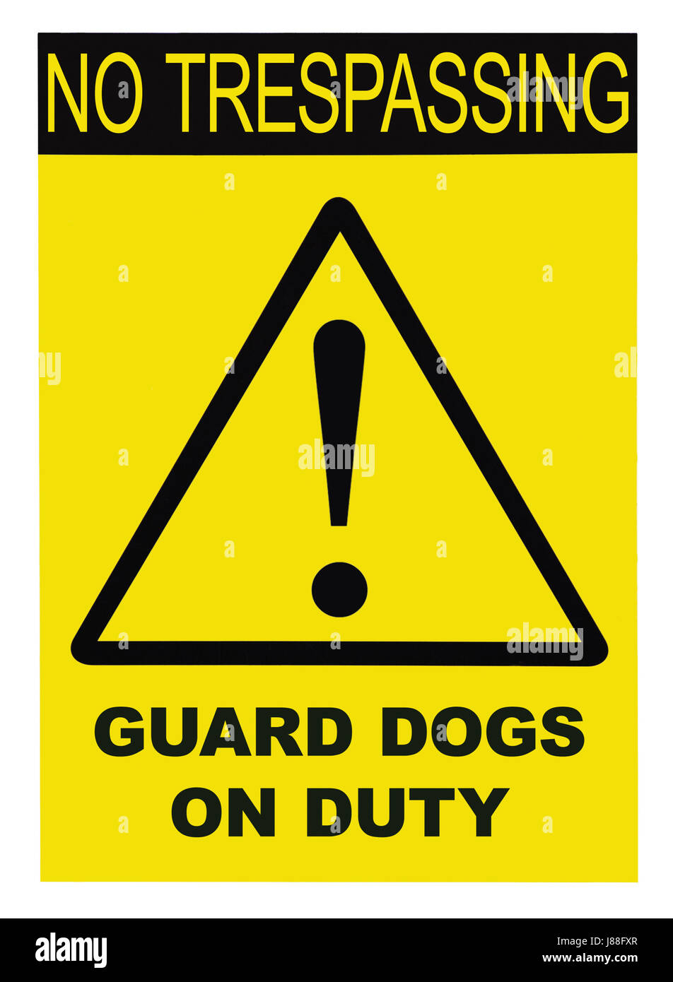 Dog warning yellow triangle hi-res stock photography and images - Alamy