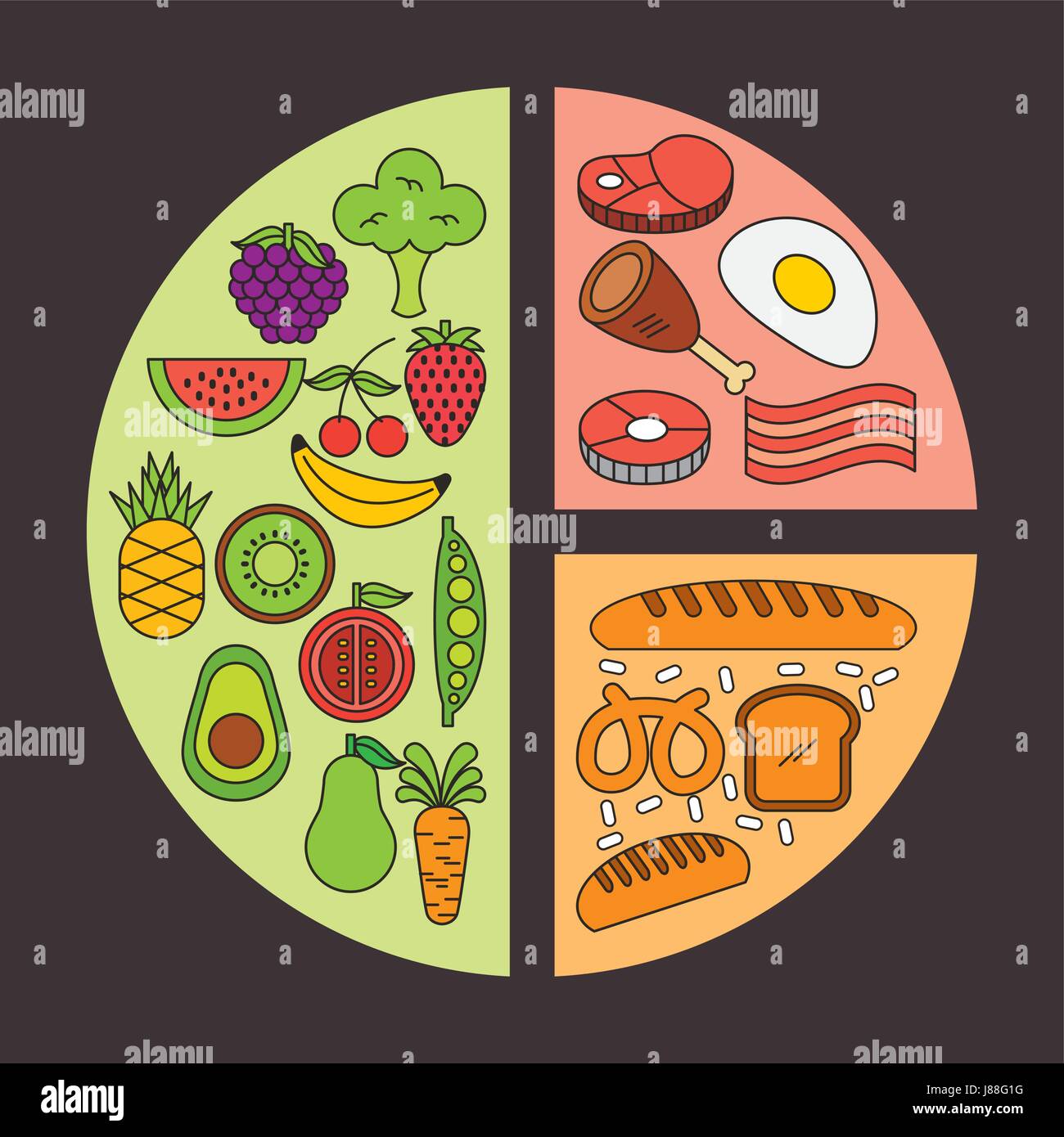 food round illustration Stock Vector Image & Art - Alamy