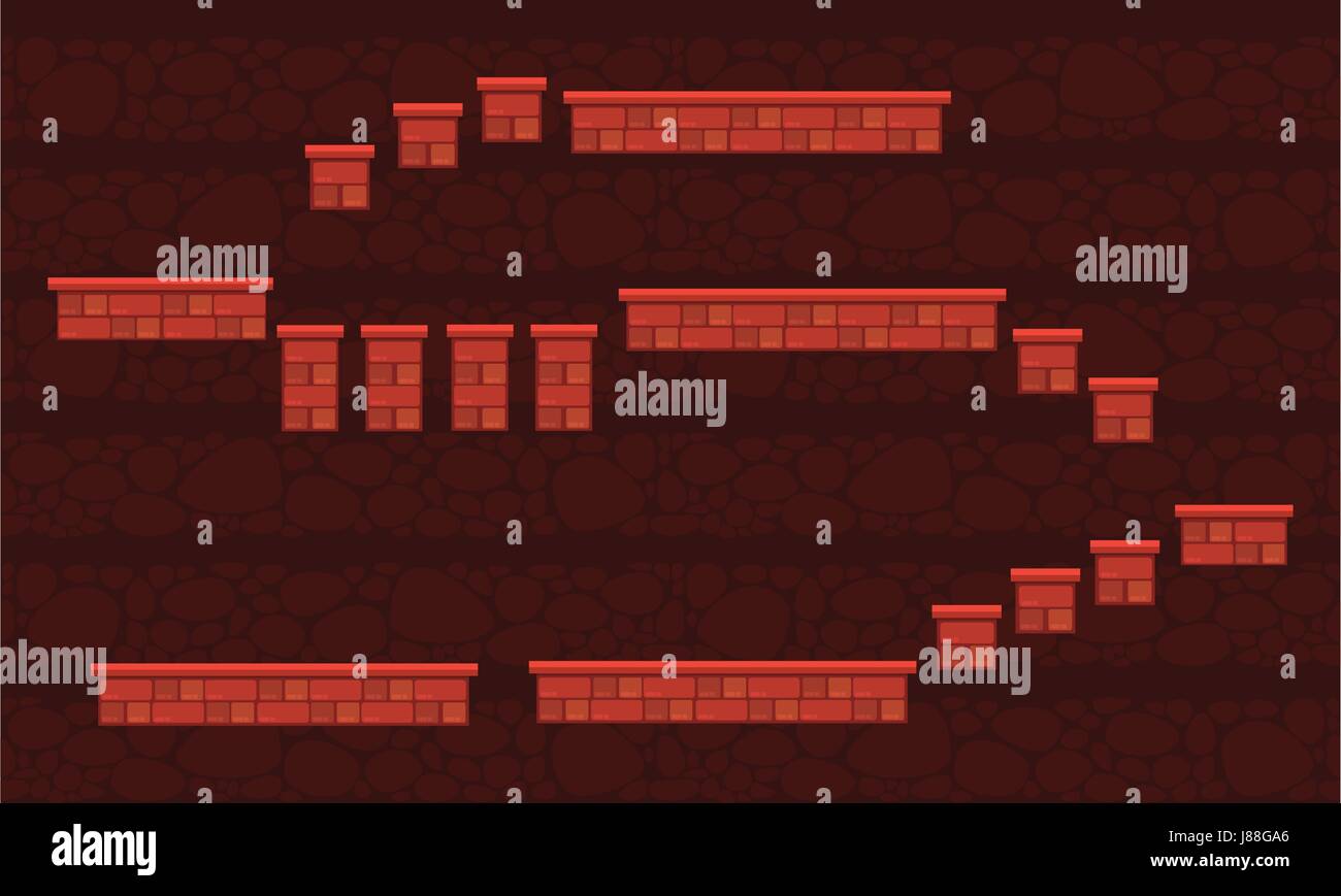 Wall style game background vector illustration Stock Vector Image & Art ...