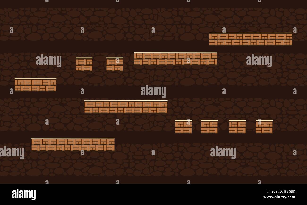 Brown wall style game background collection Stock Vector Image & Art ...