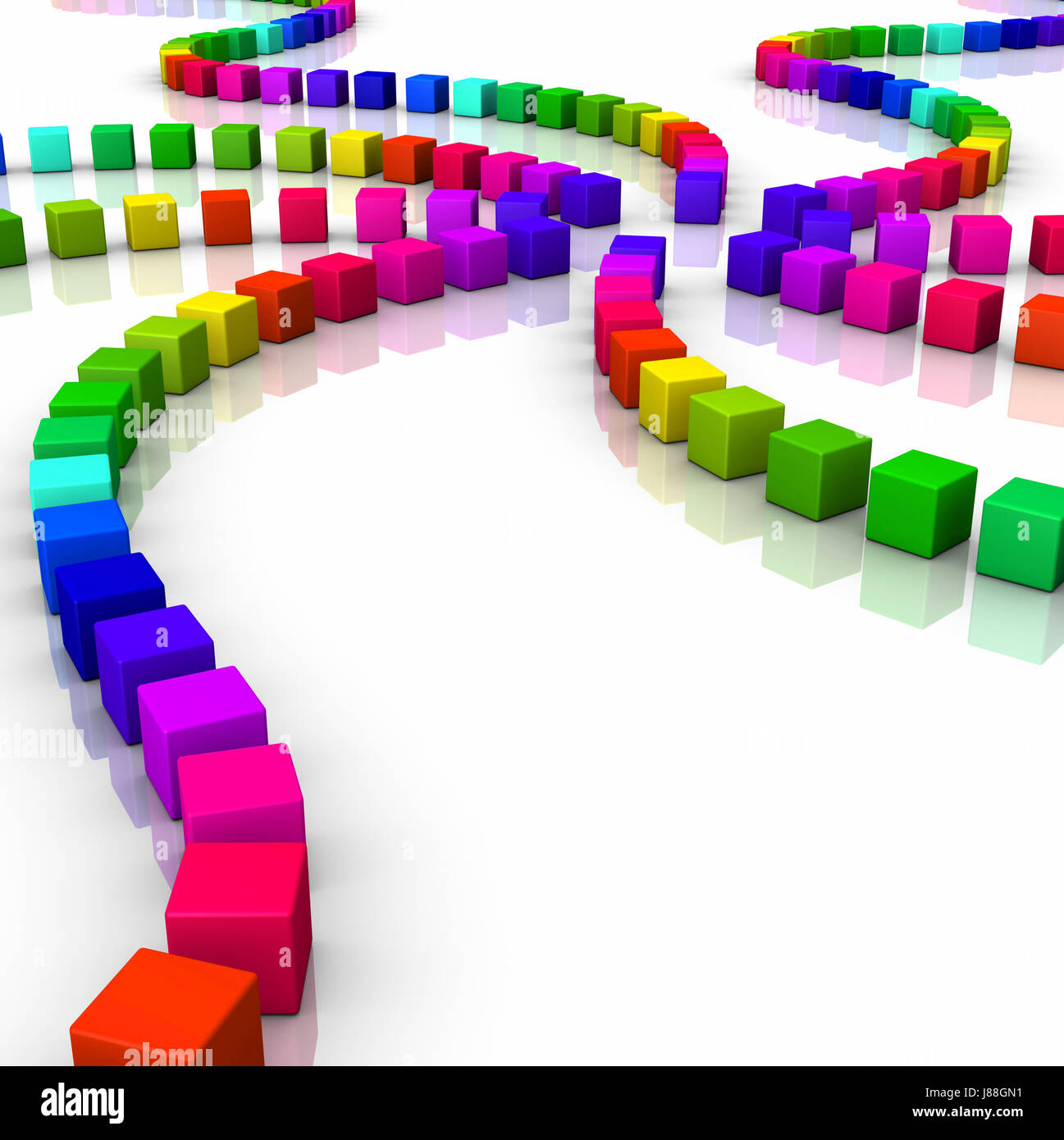 colorful cubes snake 08 Stock Photo - Alamy