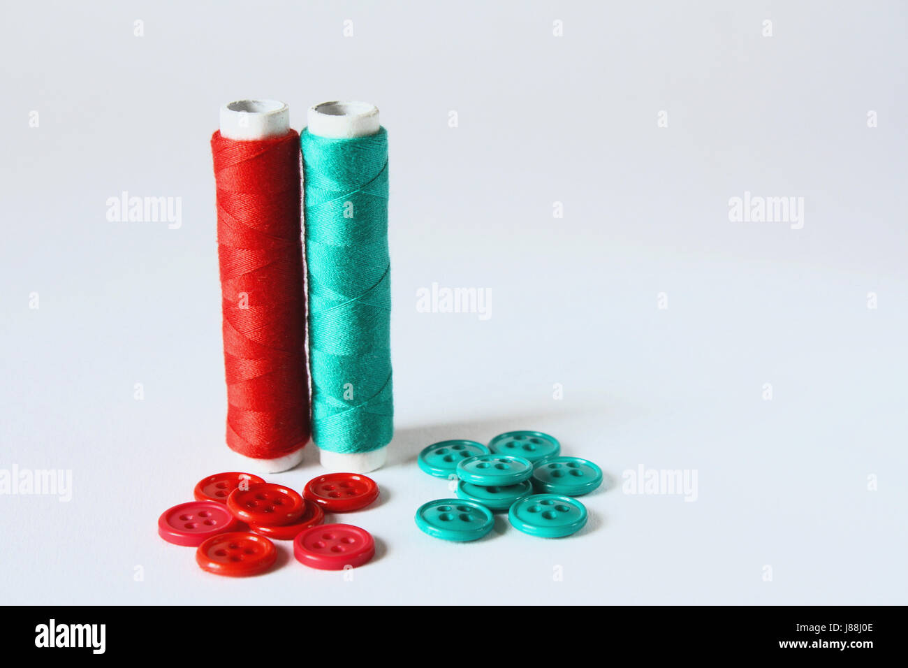 sew, handicraft, sewing thread, buttonhole, to approach, red, green ...