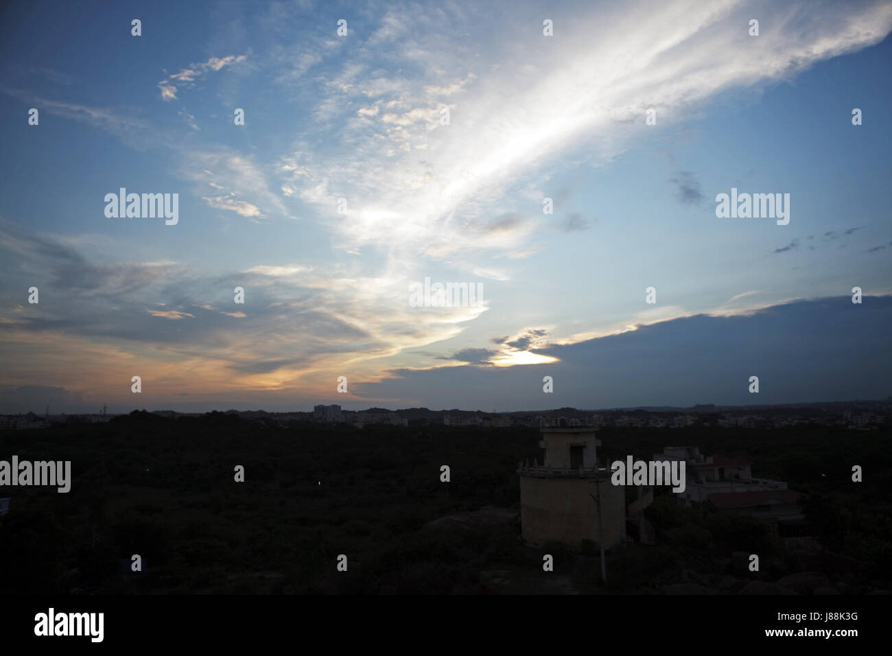 blue, sunset, formation, evening, dramatic, outdoor, twilight, cloudy ...