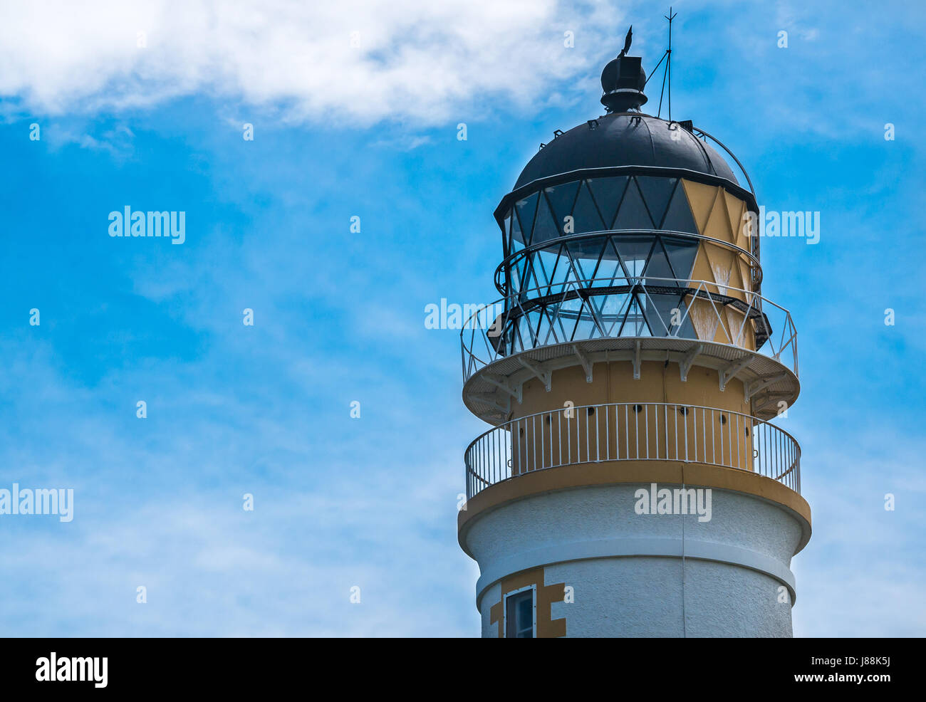 Close up view of Barns Nest lIghthouse, East Lothian coast near Dunbar ...