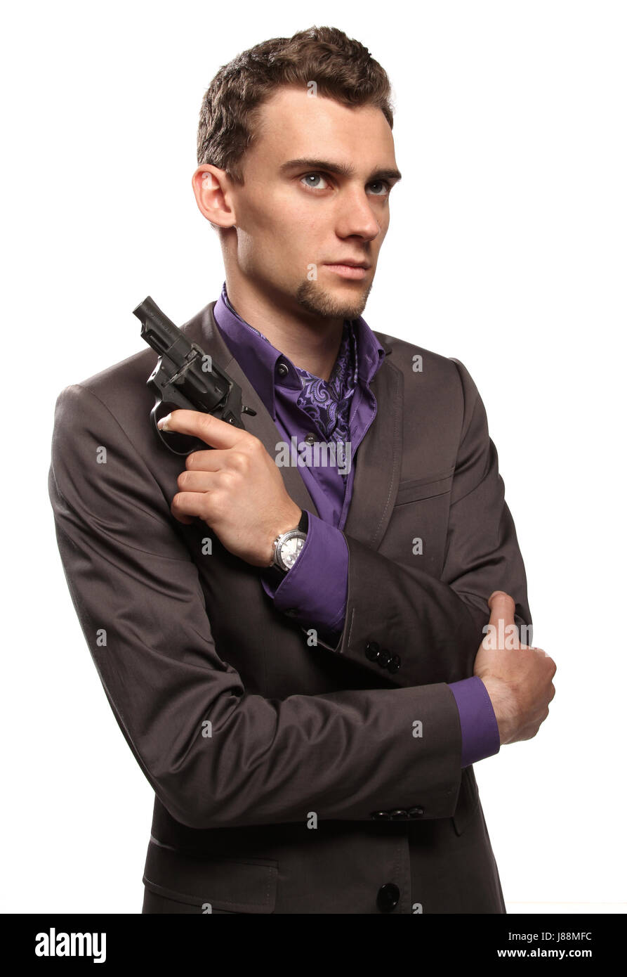 man with gun Stock Photo - Alamy