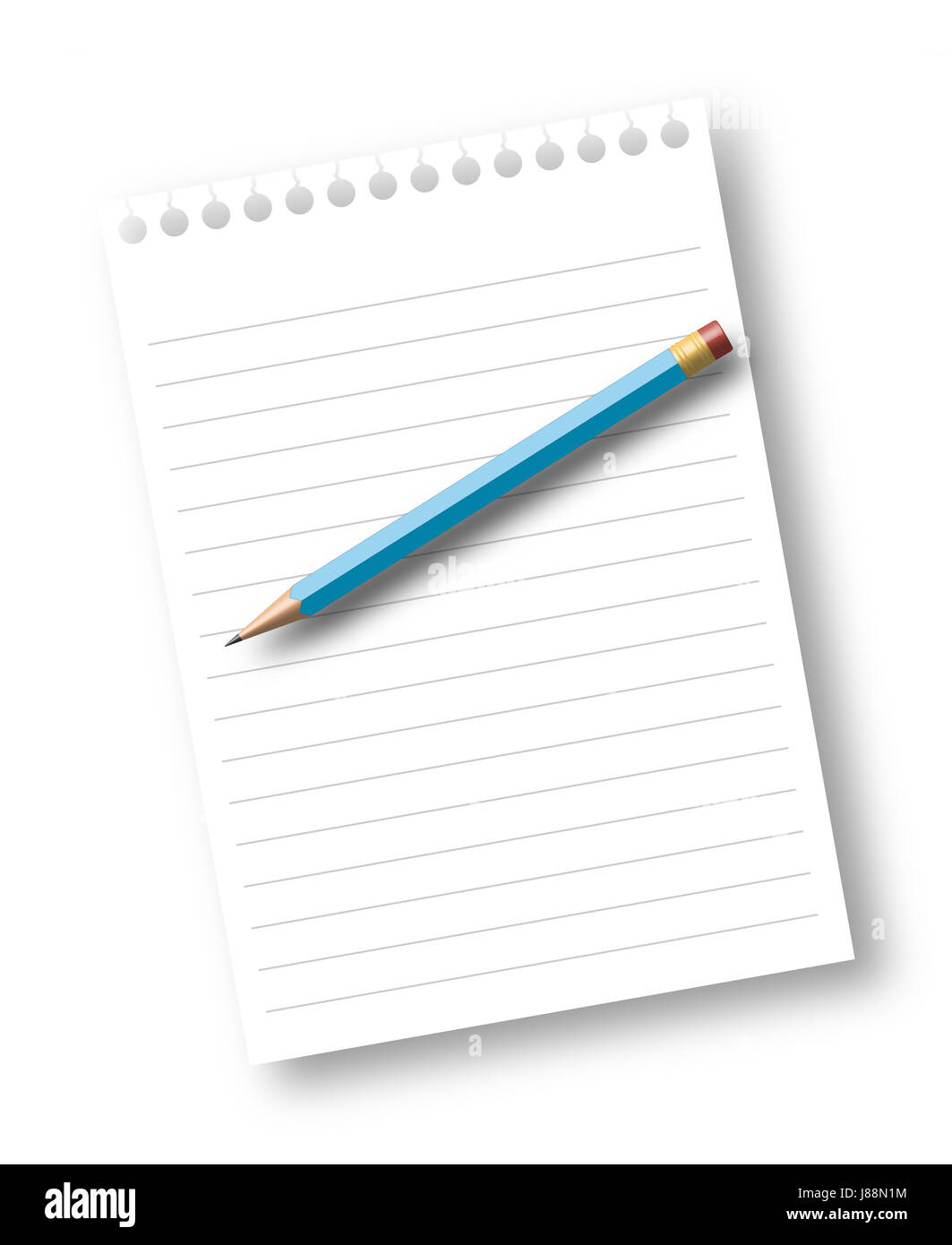 notepad with pencil Stock Photo - Alamy