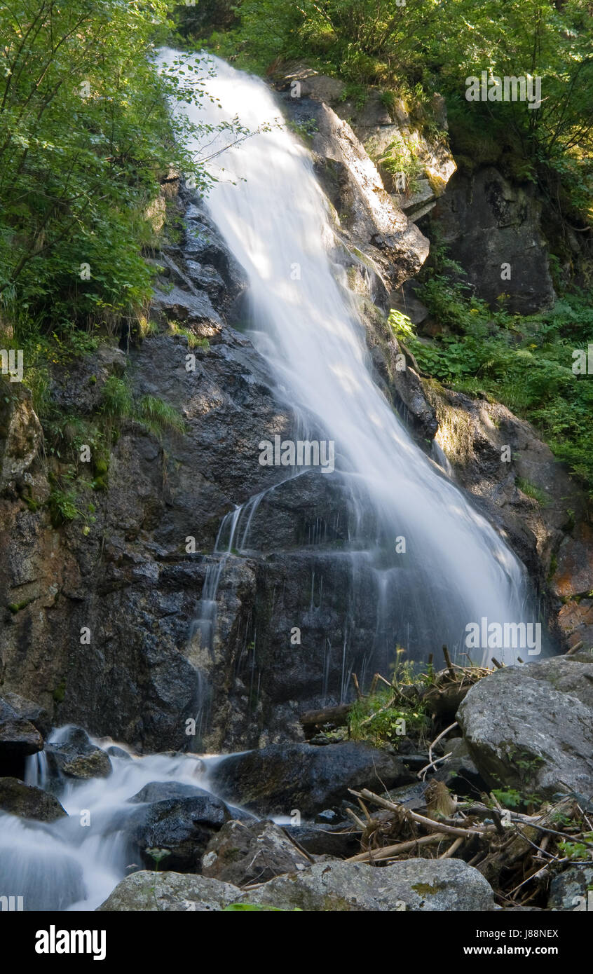 alps, stream, waterfall, rocks, cascade, italy, water, blue, travel ...