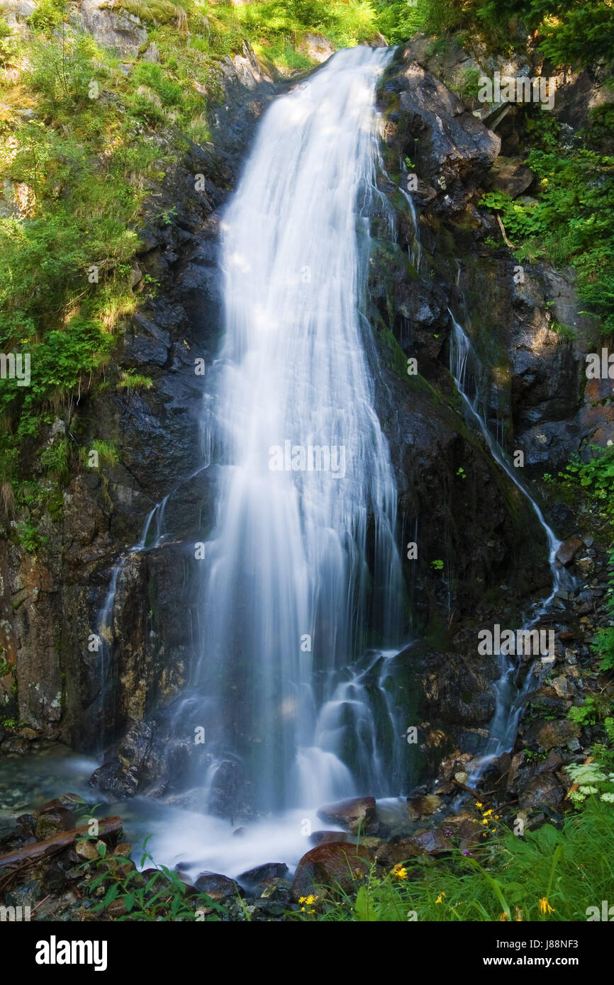 alps, stream, waterfall, rocks, cascade, italy, water, blue, travel ...