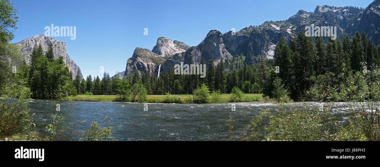 yosemite valley panorama 1 Stock Photo - Alamy