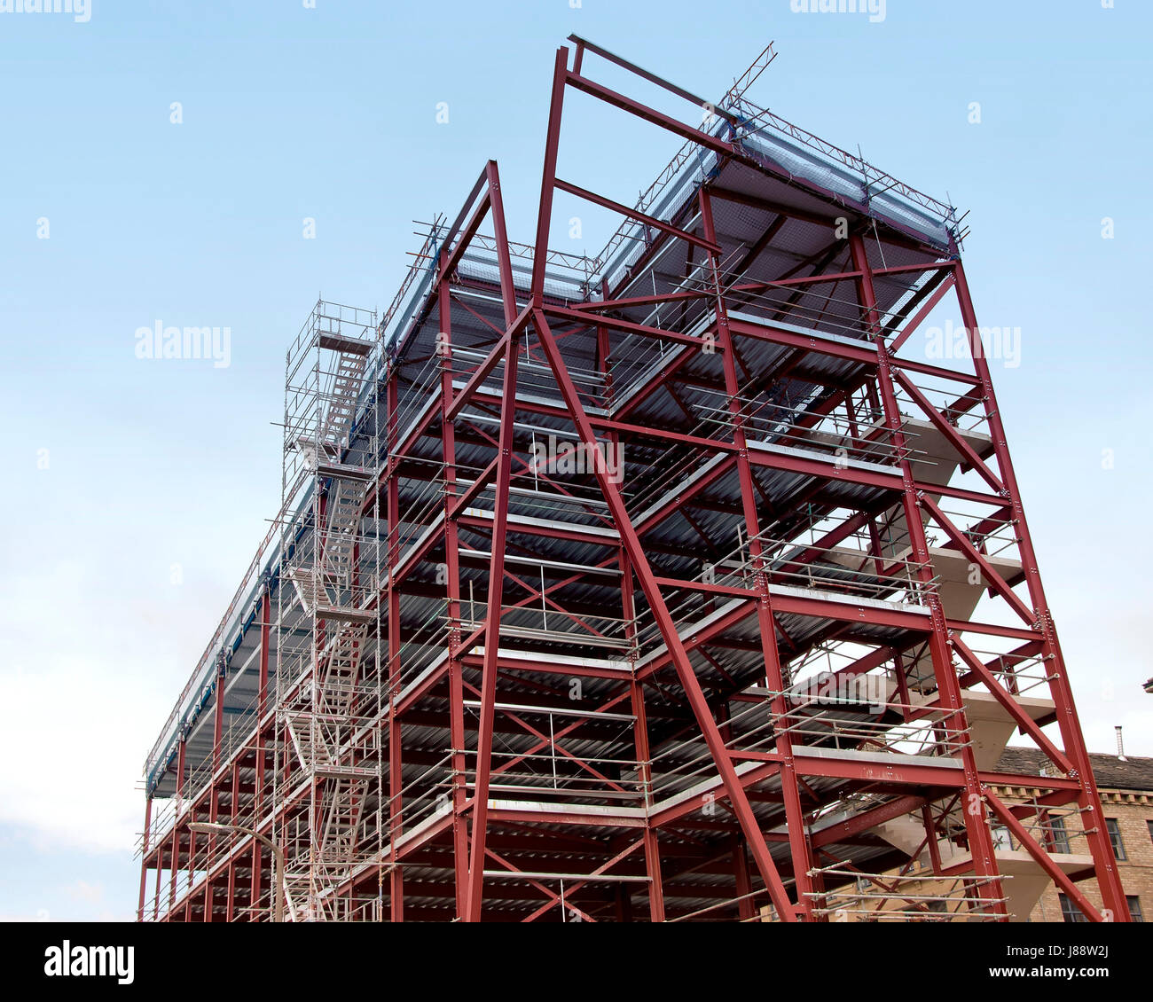 blue, industry, industrial, strong, beam, new, steel, metal, material ...